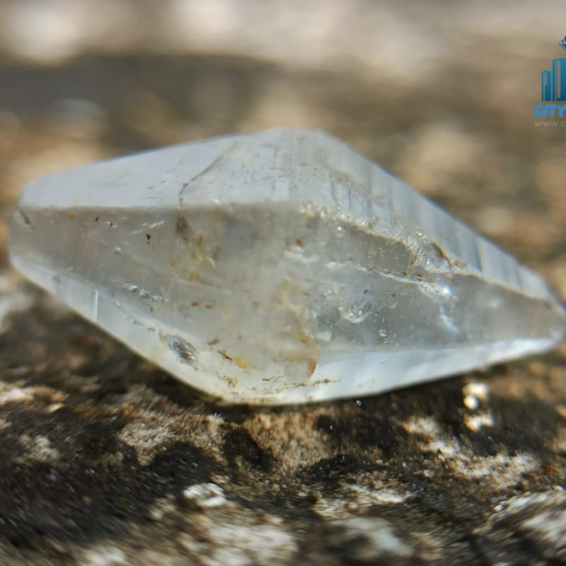 Natural Double Terminated Bipyramidal Sapphire Complete Crystal