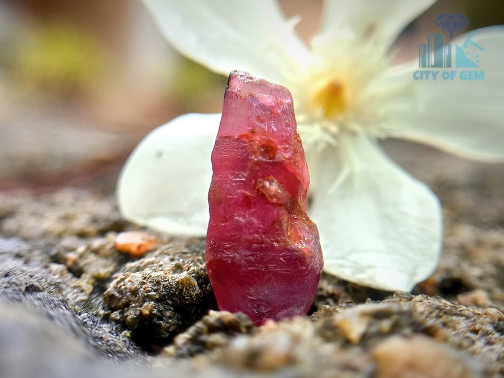 Natural Ruby Crystal from Kolonna Mining, Sri Lanka - Corundum Crystal