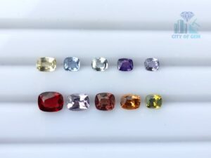Ceylon Natural Mix Variety of Cushion Shape Gemstones collection