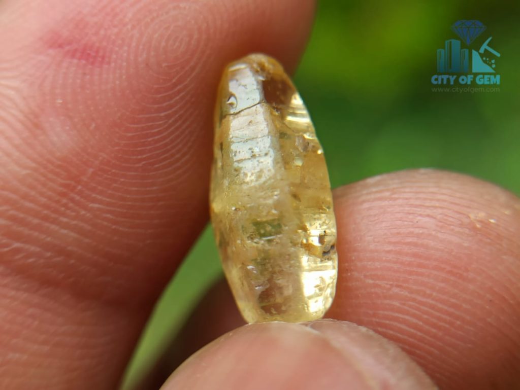 Ceylon Natural Yellow Sapphire Excellent Transparent Crystal Couple