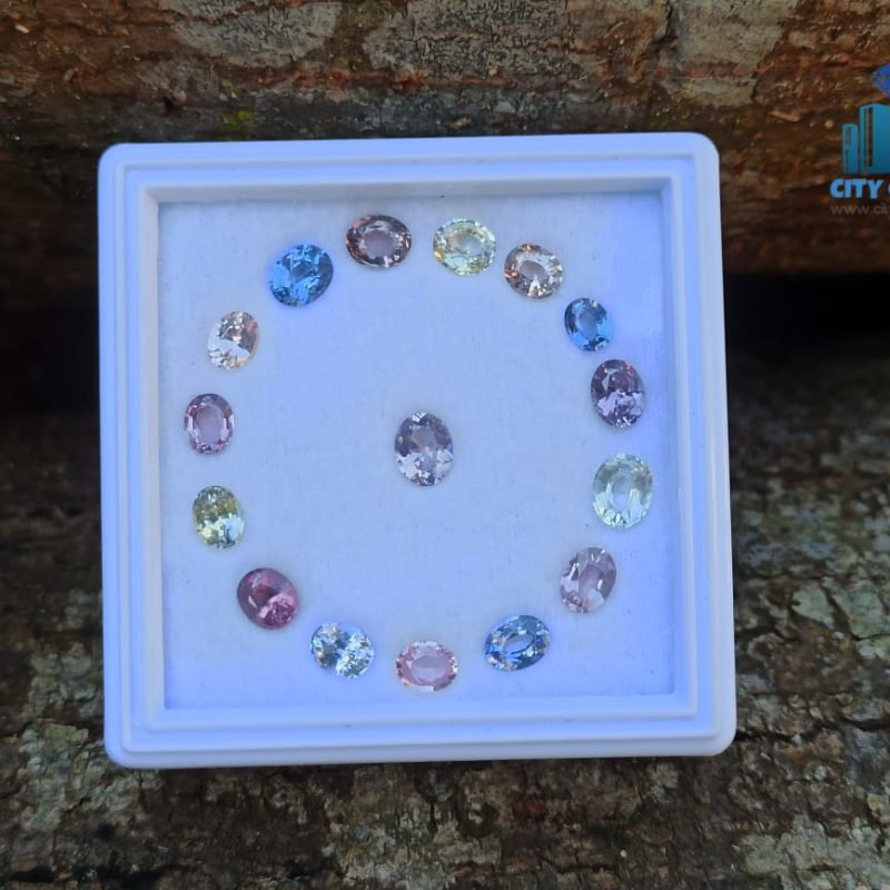 Ceylon Natural Faceted Sapphire Mix Color Oval shape collection!