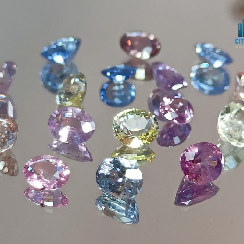 Ceylon Natural Faceted Sapphire Mix Color Oval shape collection!