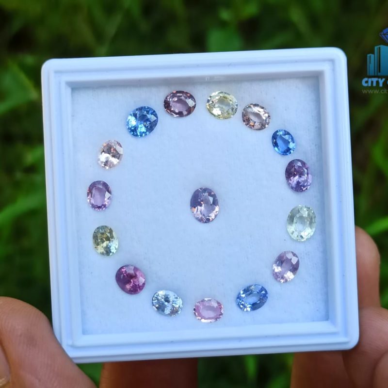 Ceylon Natural Faceted Sapphire Mix Color Oval shape collection!
