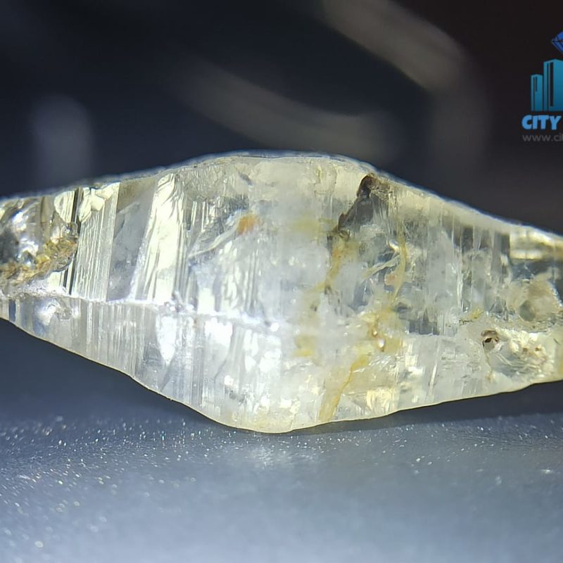 Natural Double Terminated Bipyramidal White Sapphire Complete Crystal