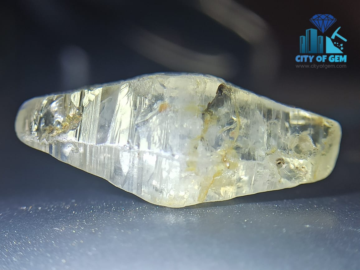 Natural Double Terminated Bipyramidal White Sapphire Complete Crystal