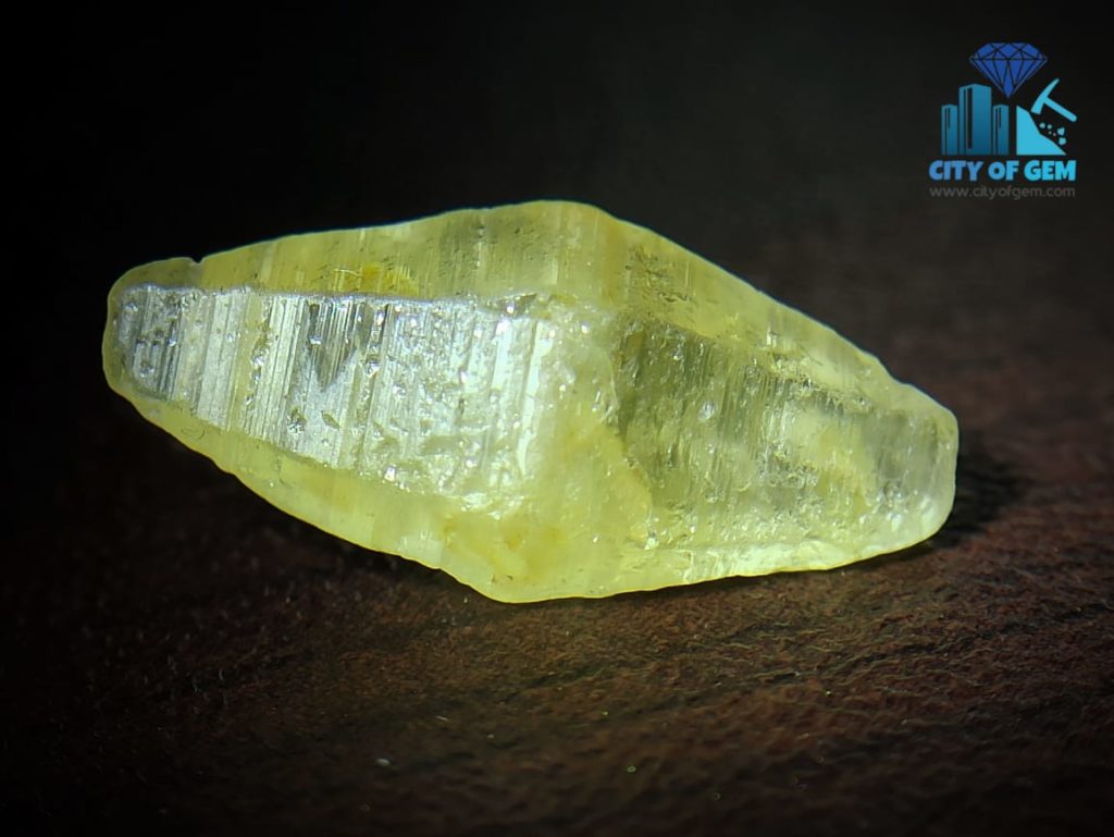 Double Terminated Natural Bipyramidal Yellow Sapphire Complete Crystal ...