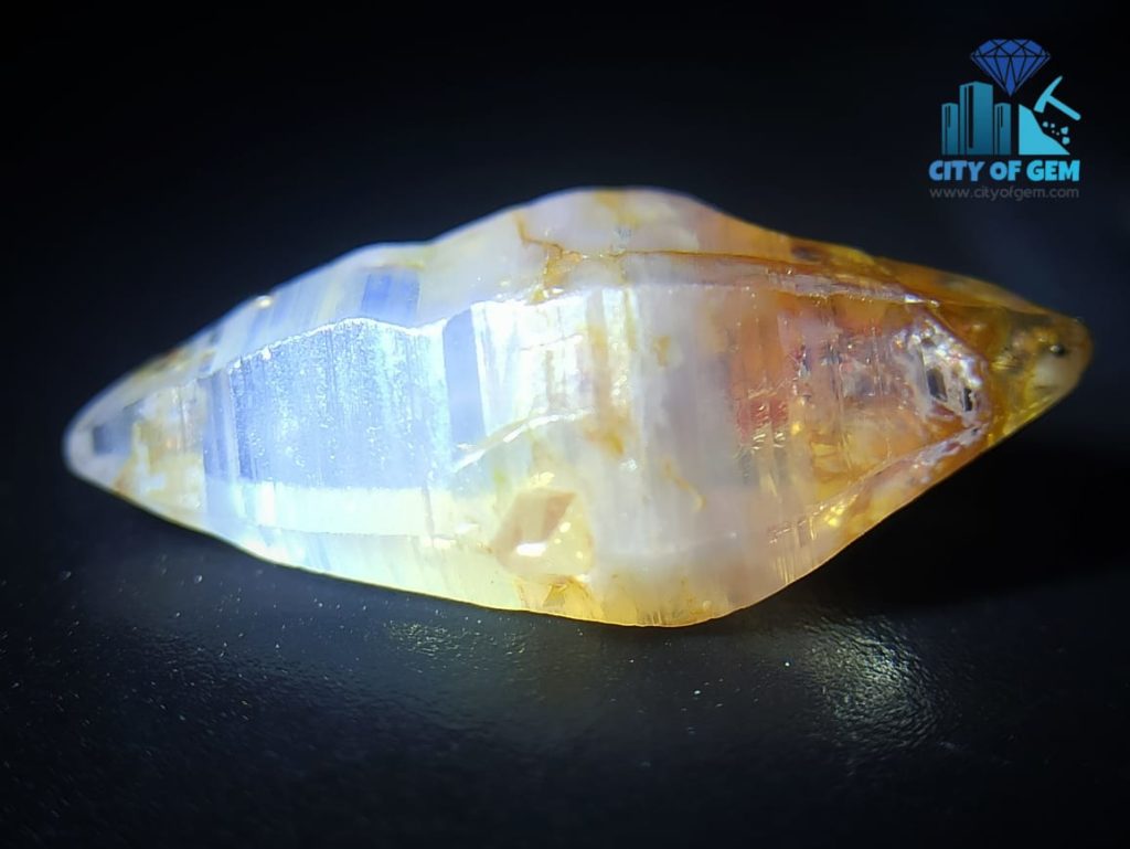 Natural Double Terminated Bipyramidal Geuda Sapphire Complete Crystal