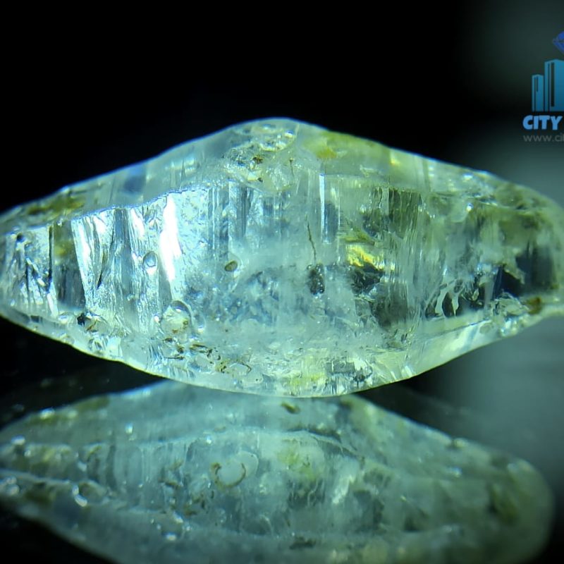 Natural Double Terminated Bipyramidal White Sapphire Complete Crystal