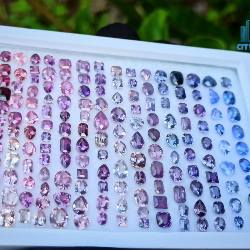 Natural Ceylon Sapphire Faceted Gemstones Collection