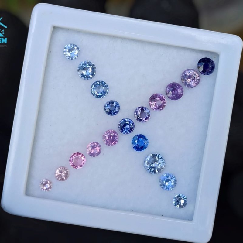 Natural Ceylon Sapphire Faceted Round Shape Collection