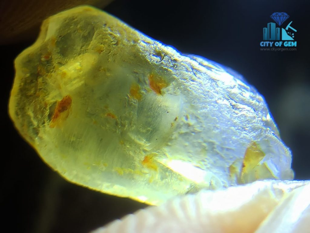 Natural Heating Grade Yellow Sapphire Rough Gemstone - Facet Grade