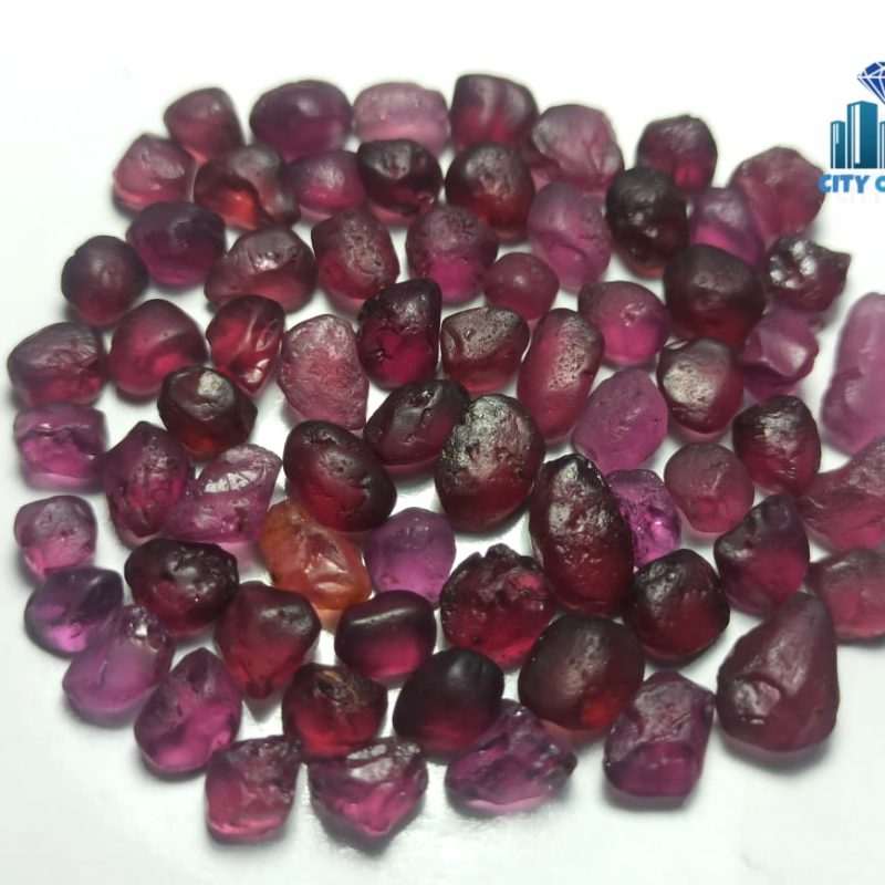 Facet Grade Natural Pink and Red Garnet Alluvial Rough Collection from ...