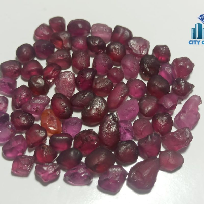 Facet Grade Natural Pink and Red Garnet Alluvial Rough Collection from ...