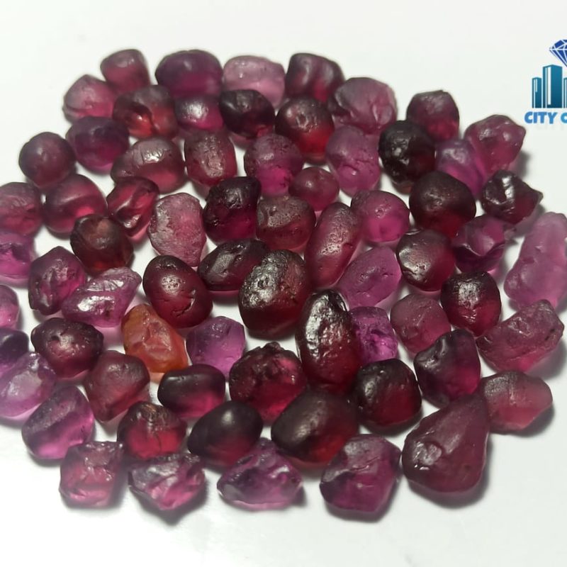 Facet Grade Natural Pink and Red Garnet Alluvial Rough Collection from ...