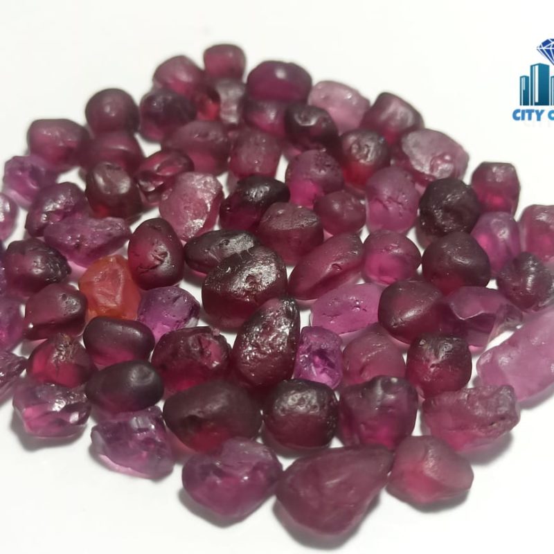 Facet Grade Natural Pink and Red Garnet Alluvial Rough Collection from ...