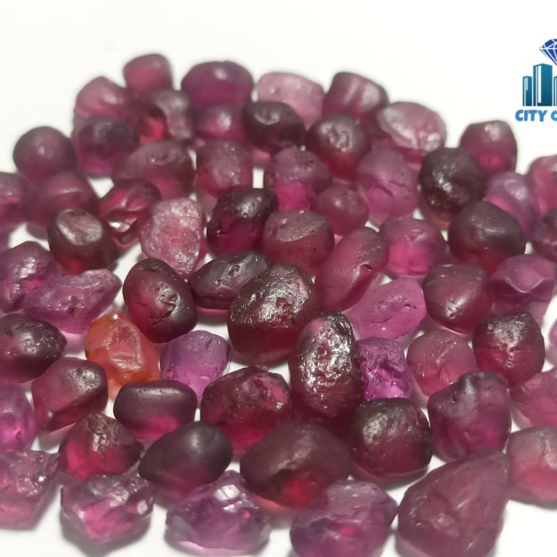 Facet Grade Natural Pink and Red Garnet Alluvial Rough Collection from ...