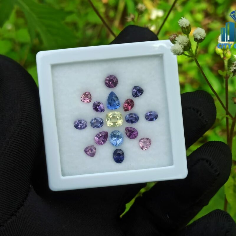 Ceylon Natural Sapphire Faceted Stone Collection