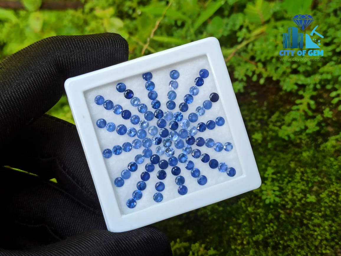 Ceylon Blue Sapphire Calibrated Round Collection