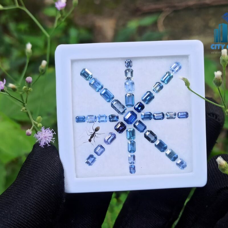 Ceylon Blue Sapphire Octagon Shape Faceted Stone Collection