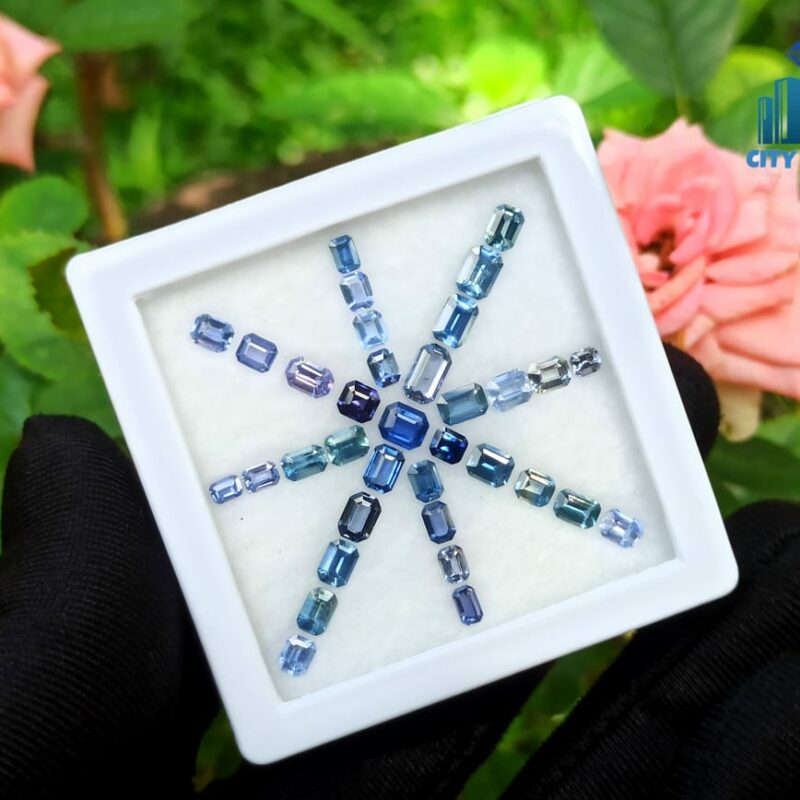 Ceylon Blue Sapphire Octagon Shape Faceted Stone Collection