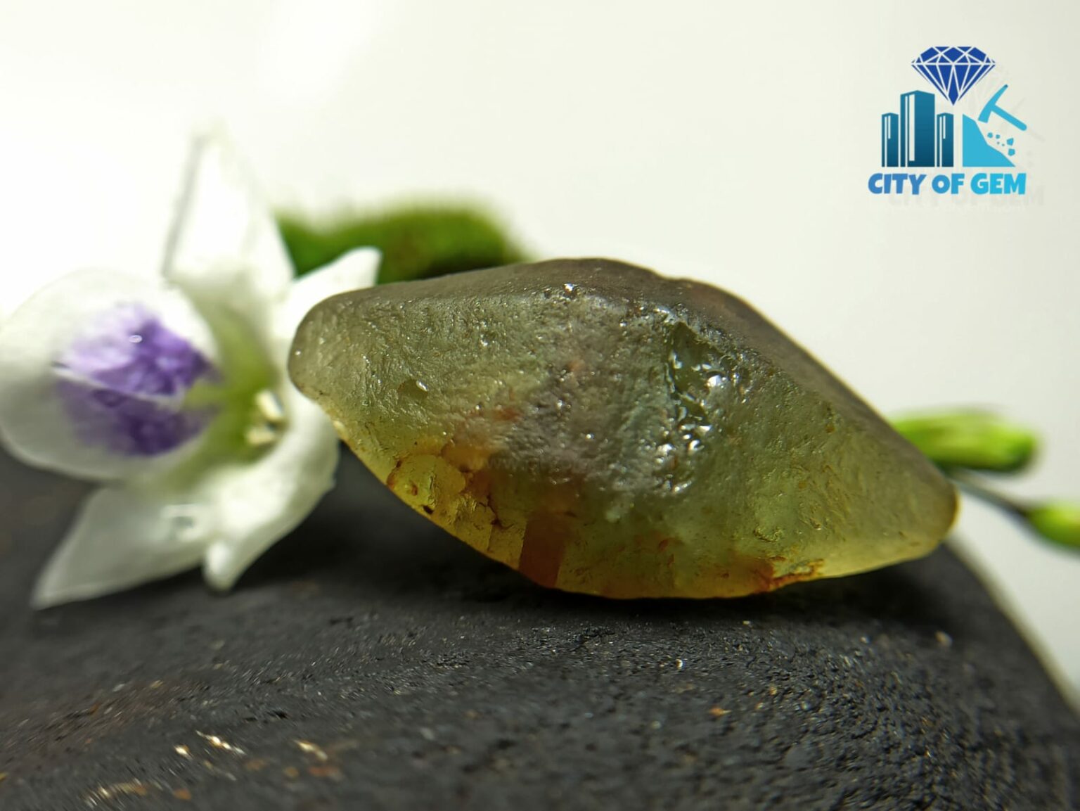 Rare Natural Green Sapphire Doubly Terminated Crystal from Ceylon