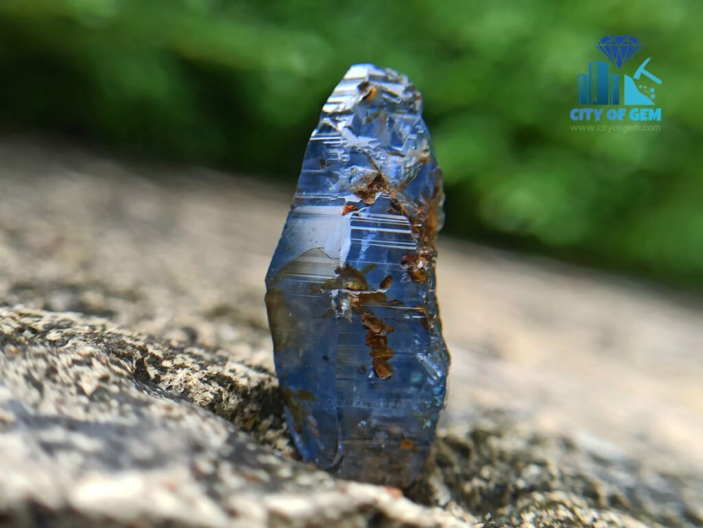 Kataragama Blue Sapphire Crystal - Natural Blue Sapphire Crystal with ...
