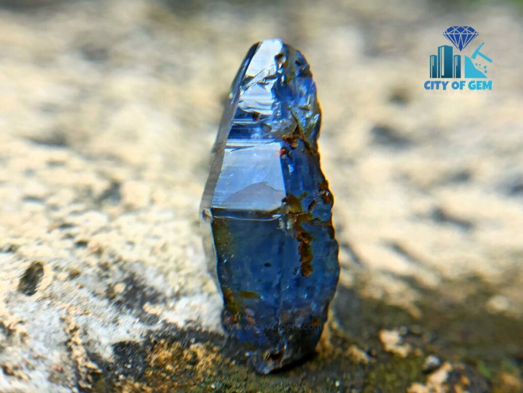 Kataragama Blue Sapphire Crystal - Natural Blue Sapphire Crystal with ...