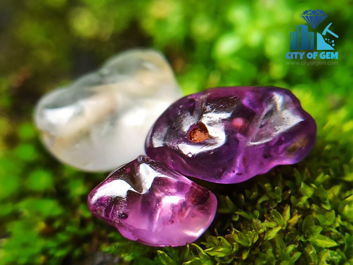 Ancient Natural Purple Spinel Mukkaru Bead with multiple Drill Holes ...