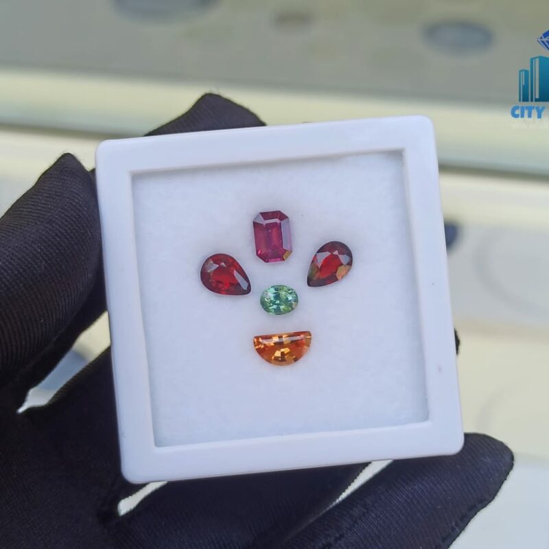 Natural Orange, Red Garnet & Zircon Gemstones for Jewelry Design