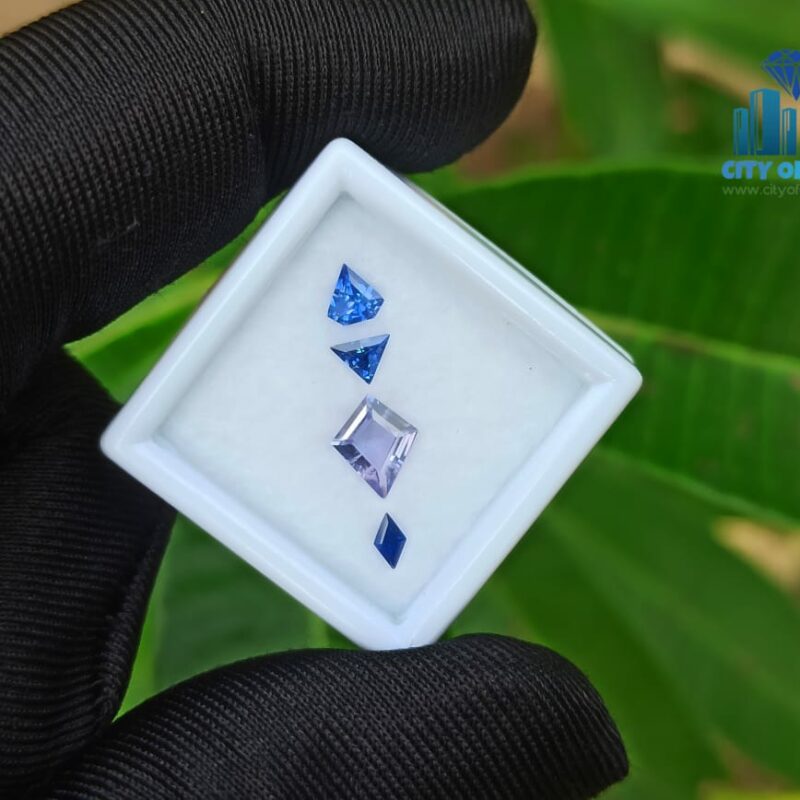 Ceylon Violet sapphire & Blue Sapphires Gemstones for Jewelry Design