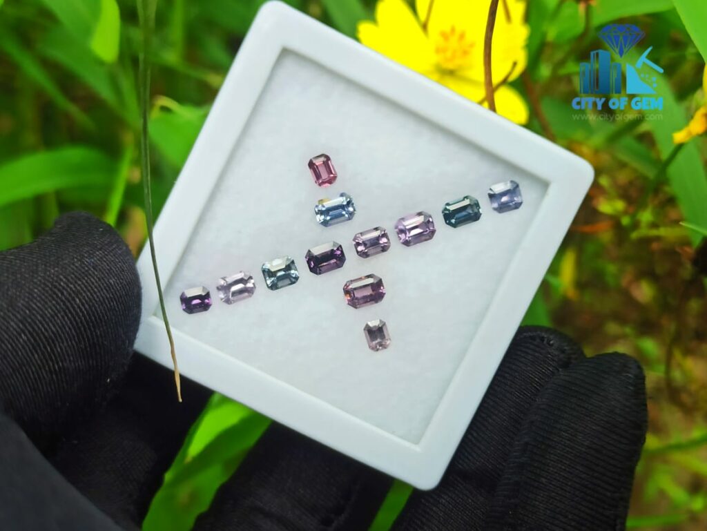 Natural Spinel Octagon Gemstones Collection for Jewelry Design