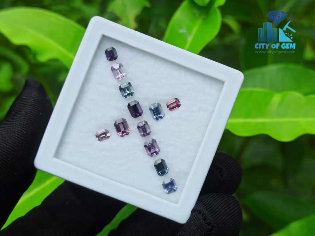 Natural Spinel Octagon Gemstones Collection for Jewelry Design