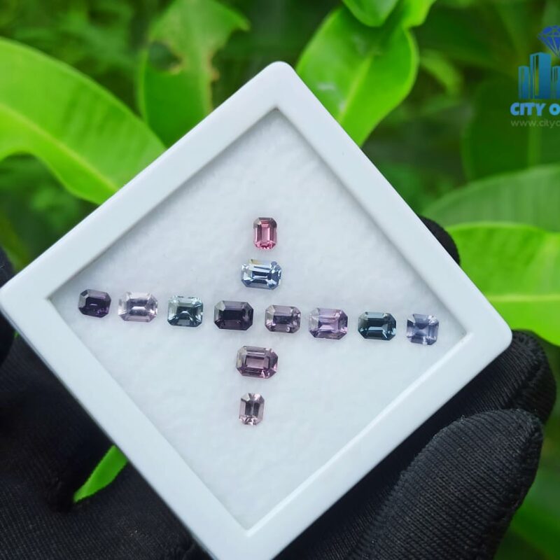 Natural Spinel Octagon Gemstones Collection for Jewelry Design