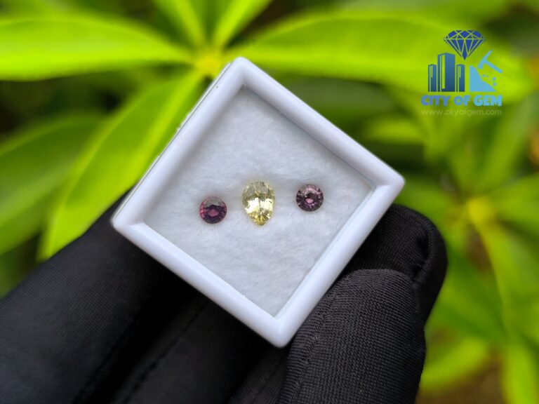 Ceylon Natural Yellow Sapphire & Spinel Pair for Jewelry Designs