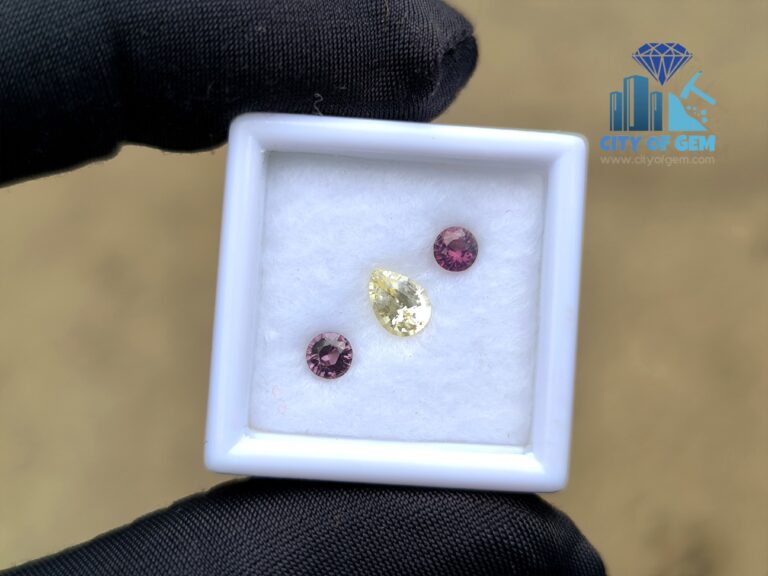 Ceylon Natural Yellow Sapphire & Spinel Pair for Jewelry Designs