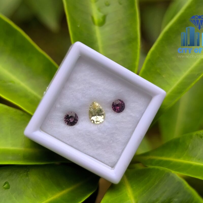 Ceylon Natural Yellow Sapphire & Spinel Pair for Jewelry Designs