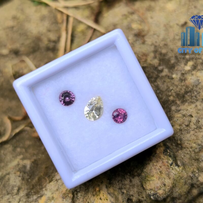 Ceylon Natural Yellow Sapphire & Spinel Pair for Jewelry Designs