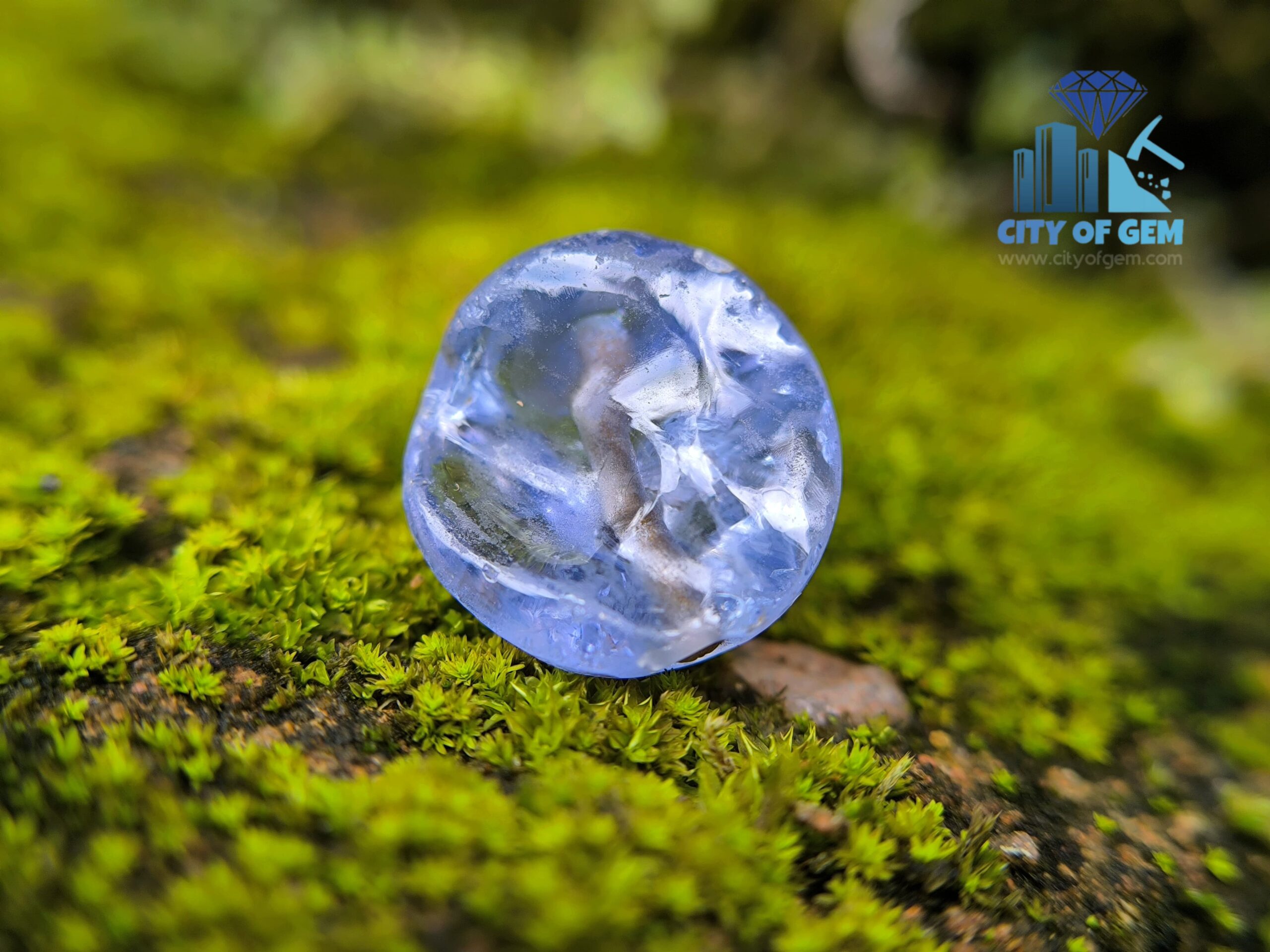 Ancient Natural Blue Sapphire Mukkaru Bead from Ancient Galpaya Village