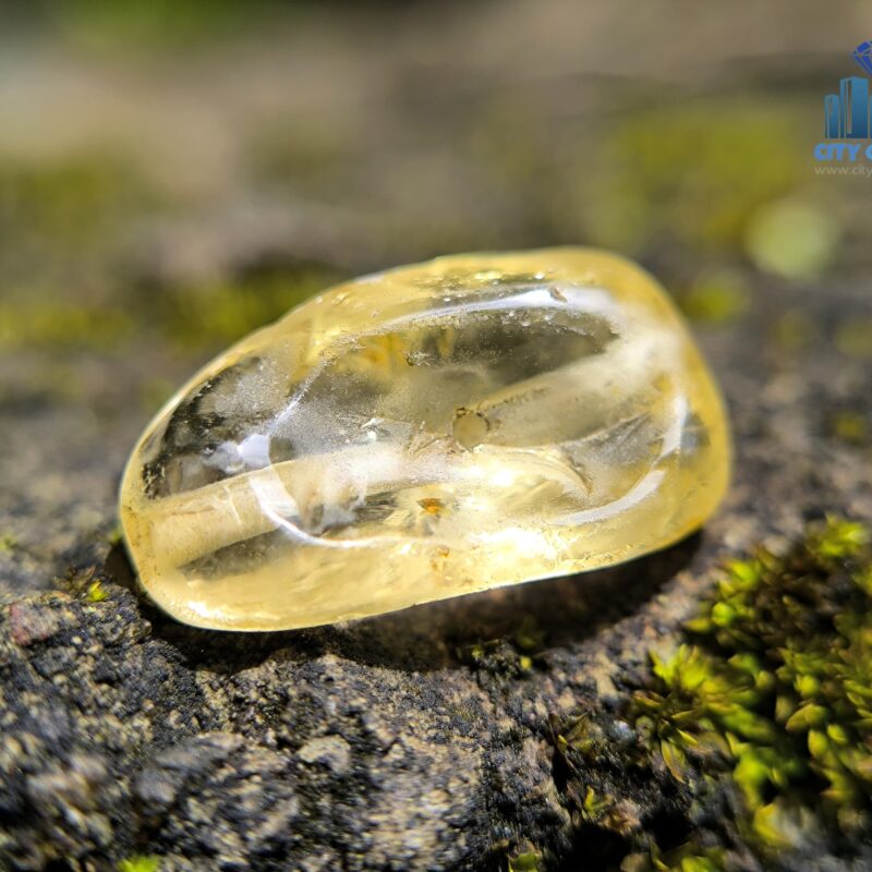 Ancient Natural Yellow Sapphire Mukkaru Bead from Ancient Galpaya Village