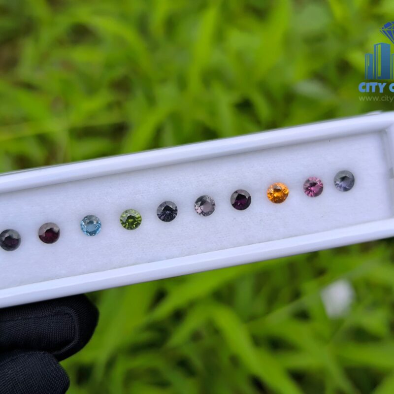 Ceylon Natural Garnet, Zircon & Spinel Round Collection for Jewelry Designs