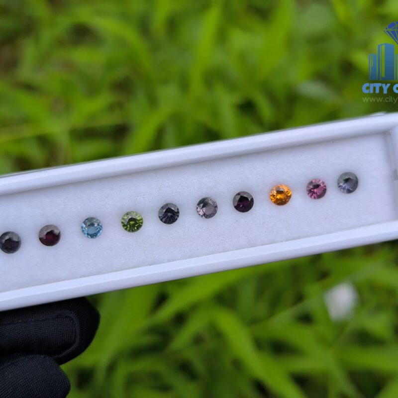 Ceylon Natural Garnet, Zircon & Spinel Round Collection for Jewelry Designs