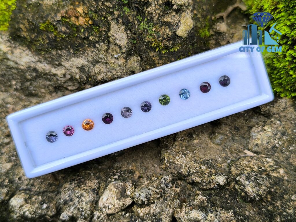 Ceylon Natural Garnet, Zircon & Spinel Round Collection for Jewelry ...