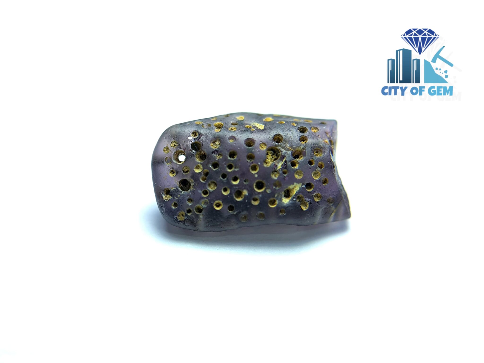 Ancient Natural Purple Spinel Mukkaru Bead with multiple Drill Holes ...
