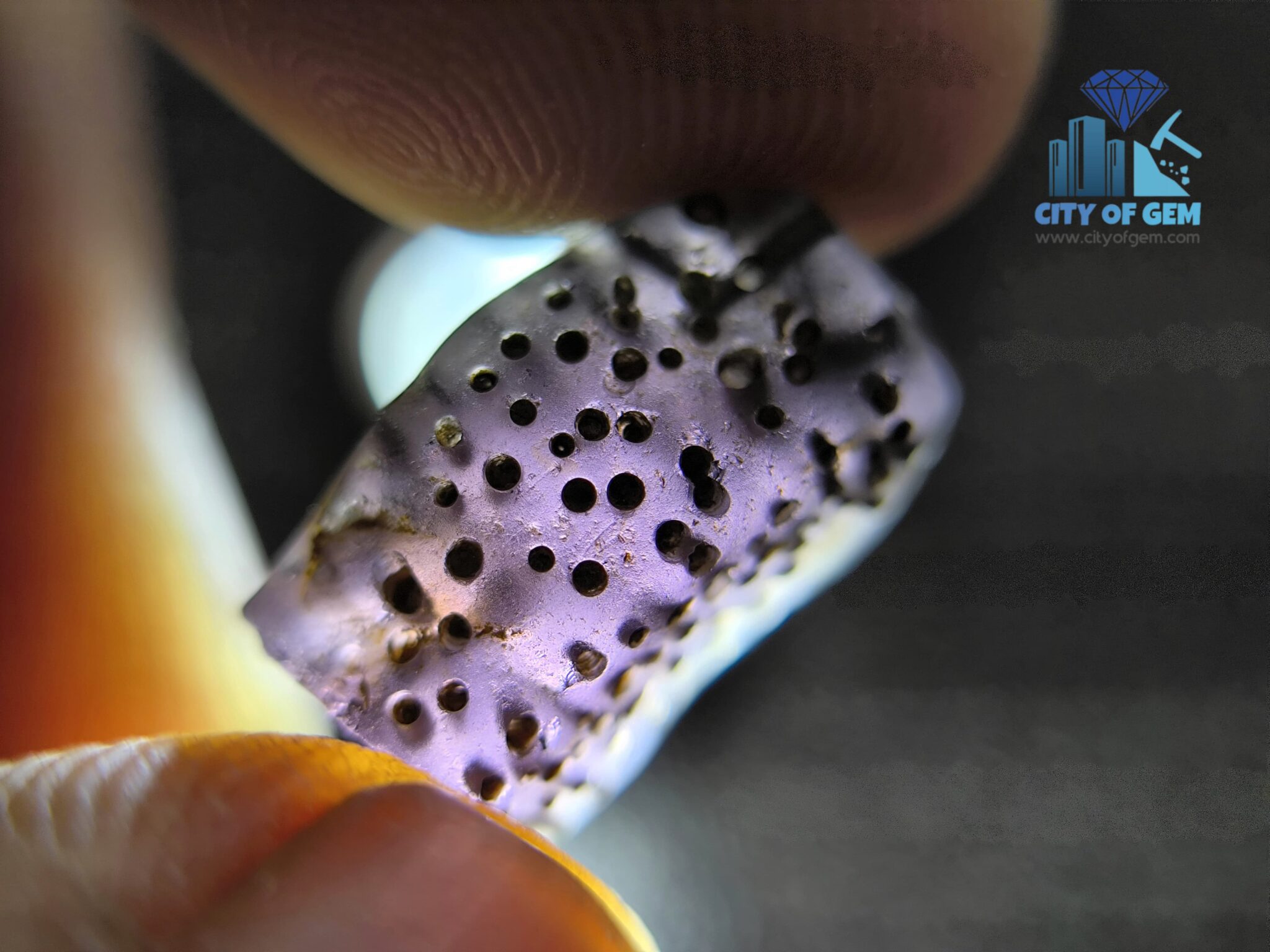 Ancient Natural Purple Spinel Mukkaru Bead with multiple Drill Holes ...