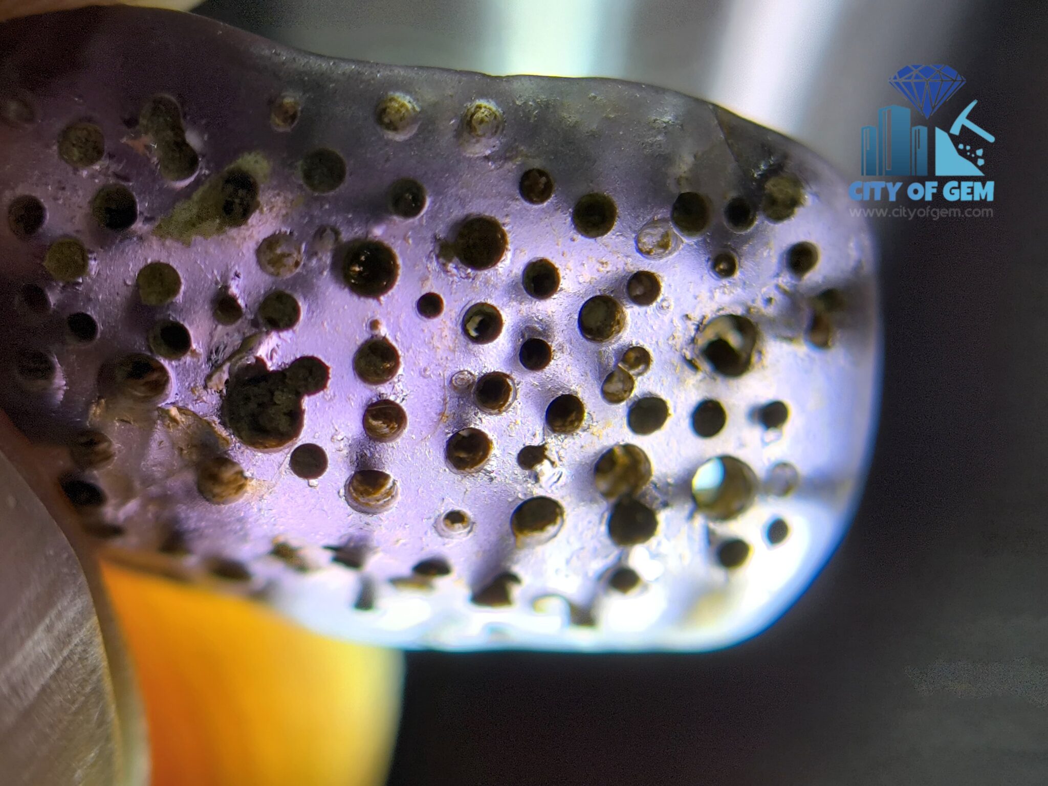 Ancient Natural Purple Spinel Mukkaru Bead with multiple Drill Holes ...