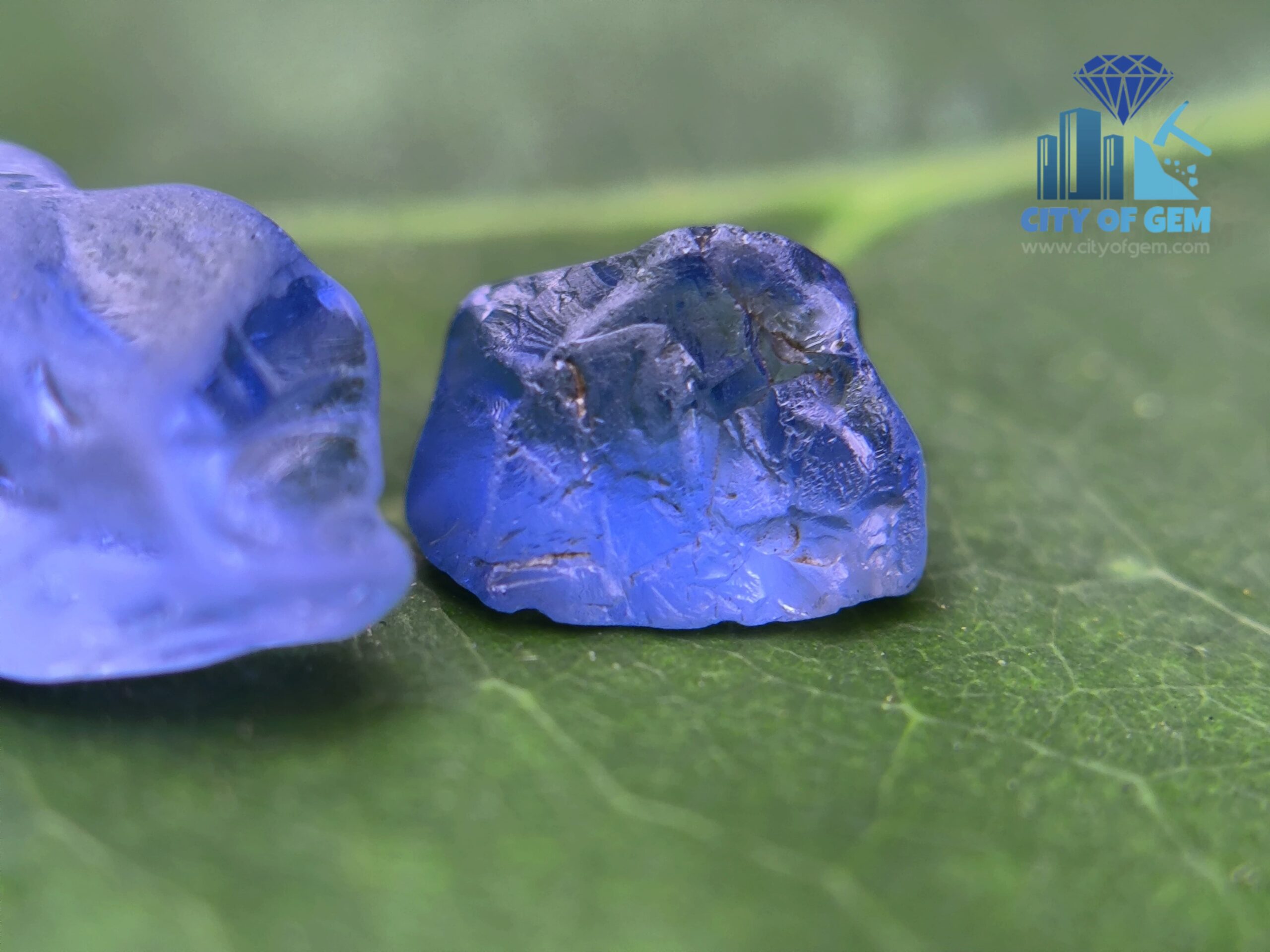 Facet Grade Ceylon Natural Blue Sapphire Rough Couple