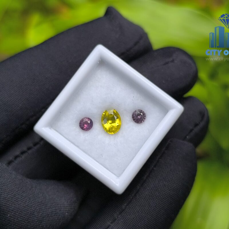 Ceylon Natural Spinel Pair & Zircon Stone for Jewelry Designs