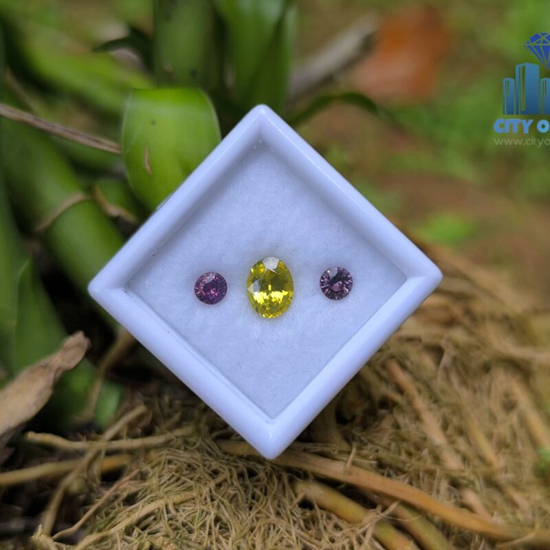 Ceylon Natural Spinel Pair & Zircon Stone for Jewelry Designs