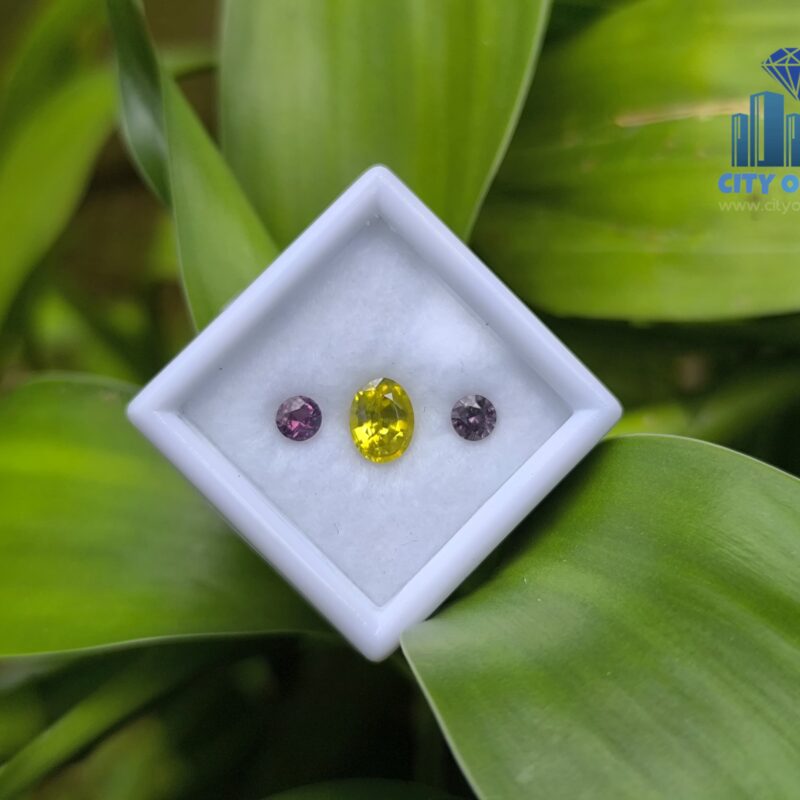 Ceylon Natural Spinel Pair & Zircon Stone for Jewelry Designs