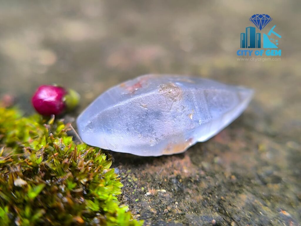 Ceylon Natural Double Terminated Blue Sapphire and White Sapphire ...